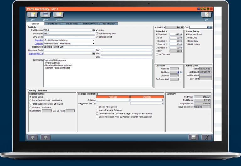Lightspeed Parts Management Software | Lightspeed